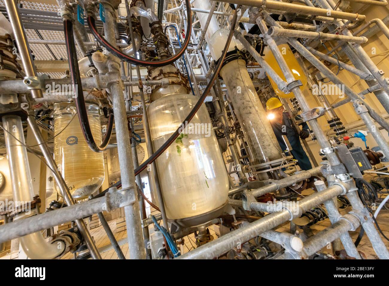 Aschau Am Inn, Germany. 09th Apr, 2020. An employee of Rheinmetall ...