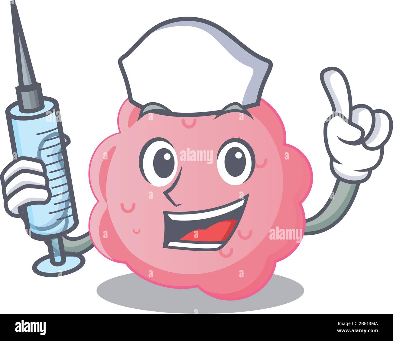 A Nice Nurse Of Anaplasma Phagocytophilum Mascot Design Concept With A