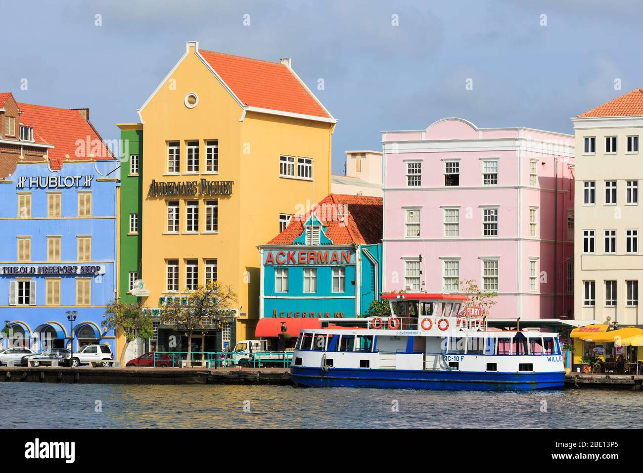 Buildings on Handelskade Street,Punda District,Willemstad,Curacao ...