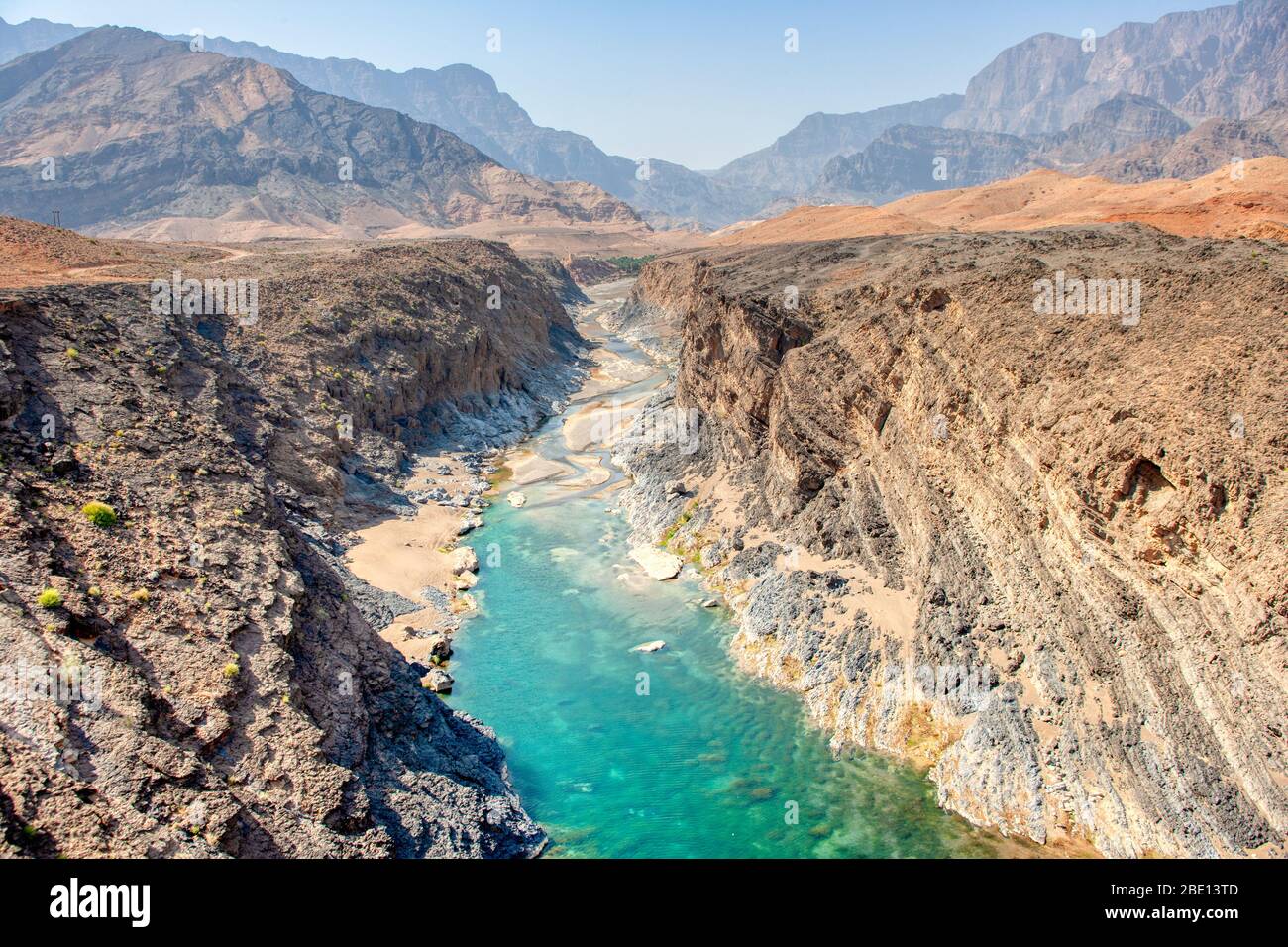 Water has cut through desert rock to create Wadi Dyqah, one of the most ...