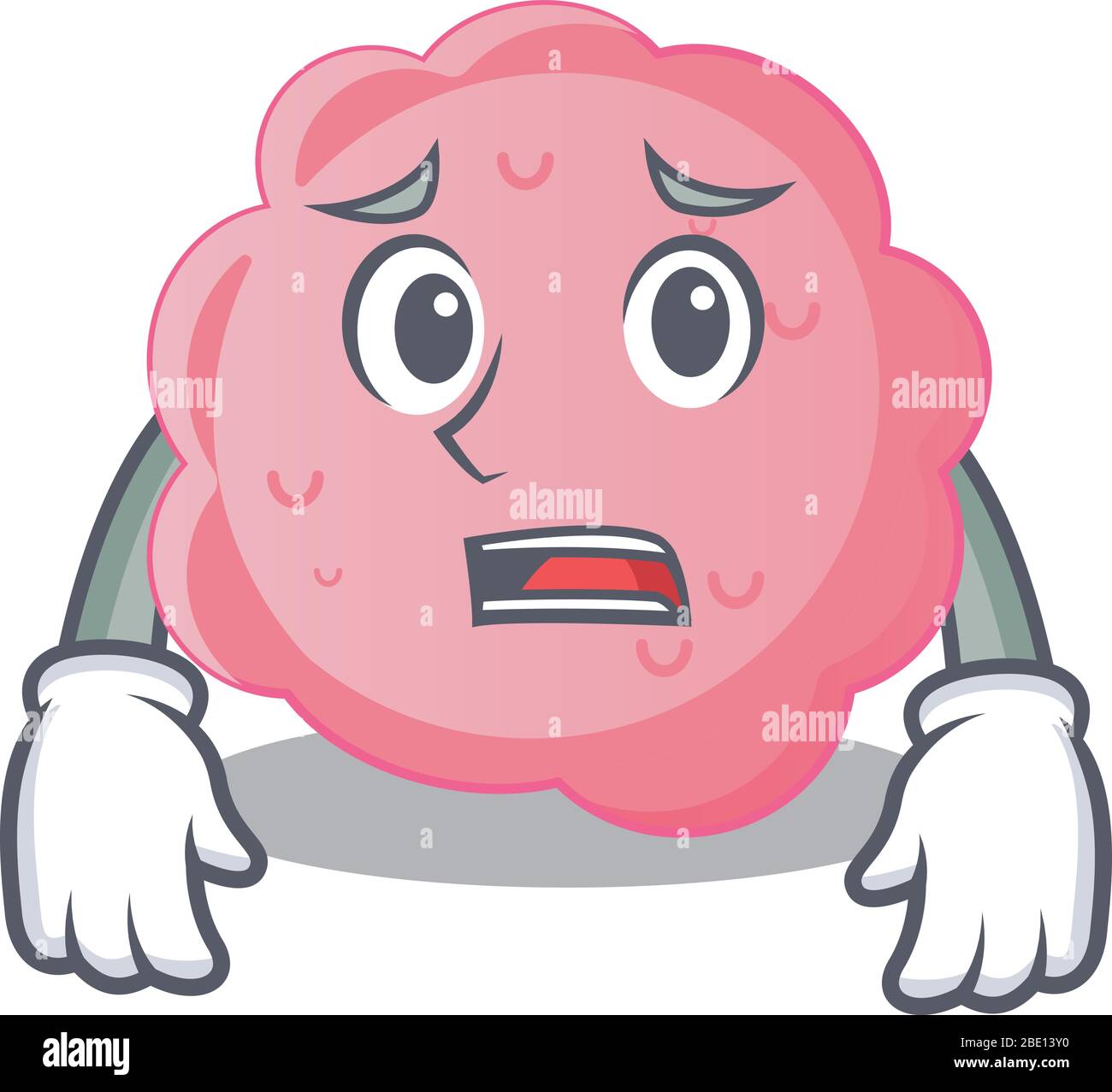Cartoon design style of anaplasma phagocytophilum showing worried face ...