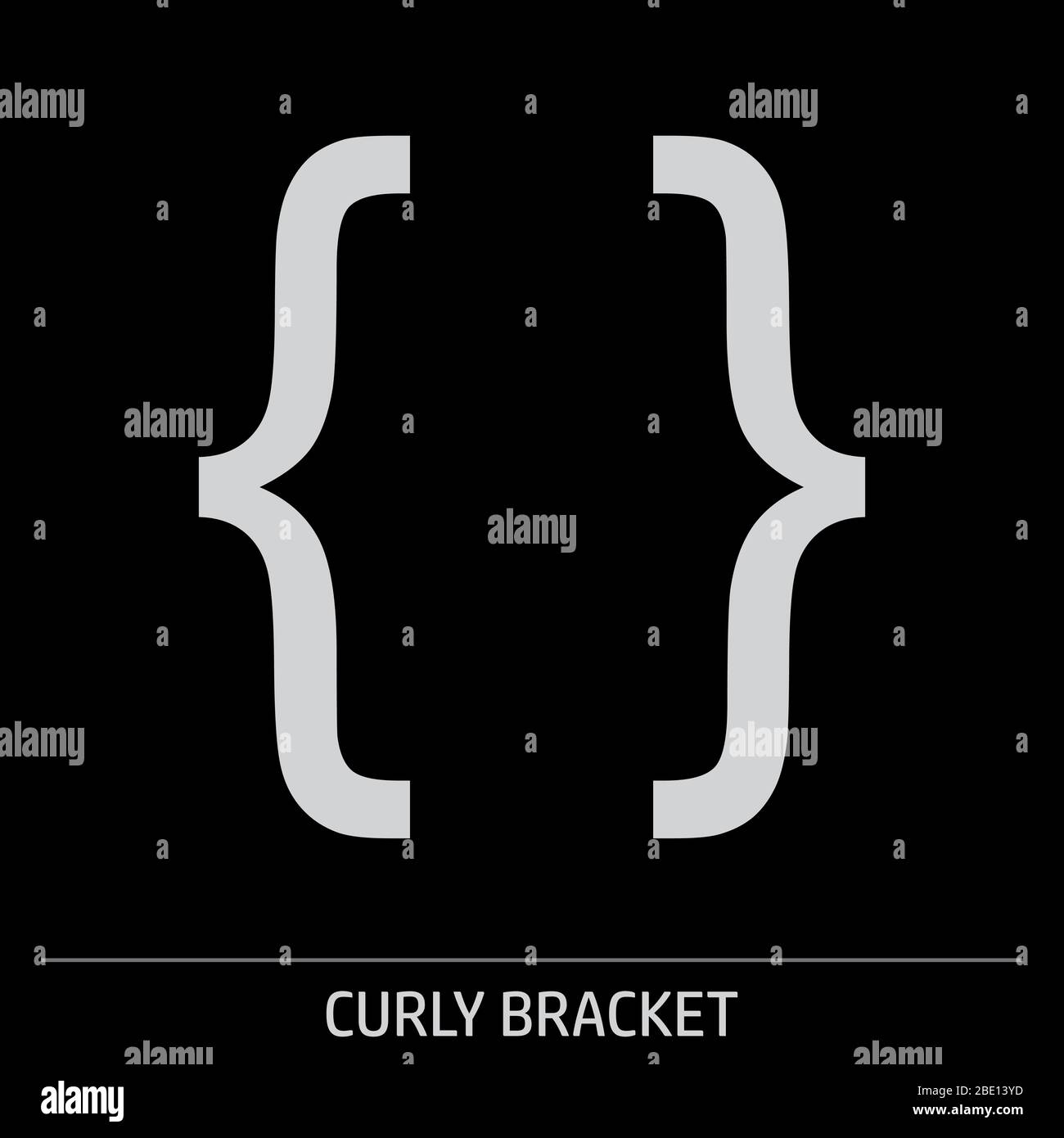 Curly bracket icon Stock Vector Image & Art - Alamy