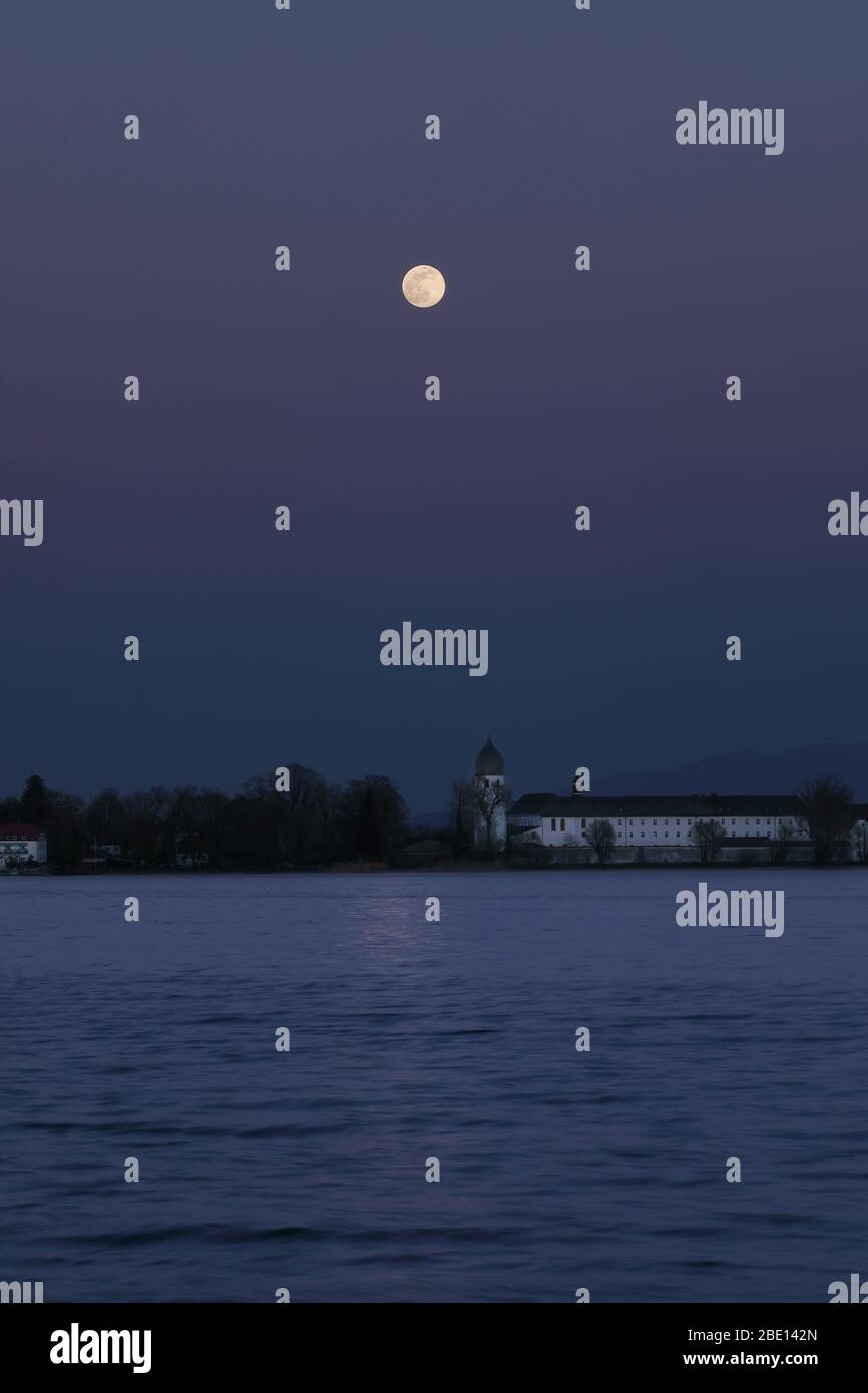 Full moon over fraueninsel hi-res stock photography and images - Alamy