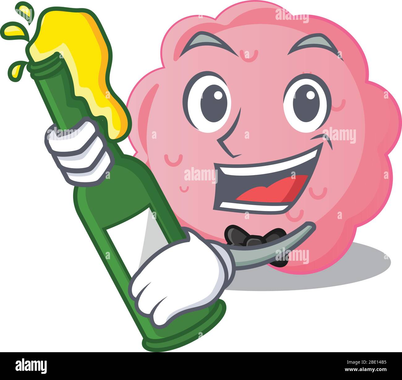 Mascot Character Design Of Anaplasma Phagocytophilum Say Cheers With