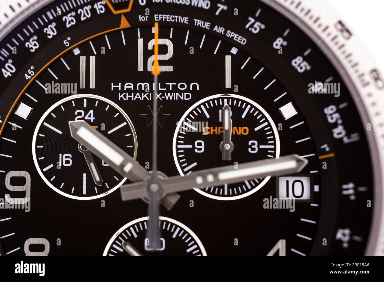 Biel, Switzerland 31.03.2020 - The close up of Hamilton man watch ...