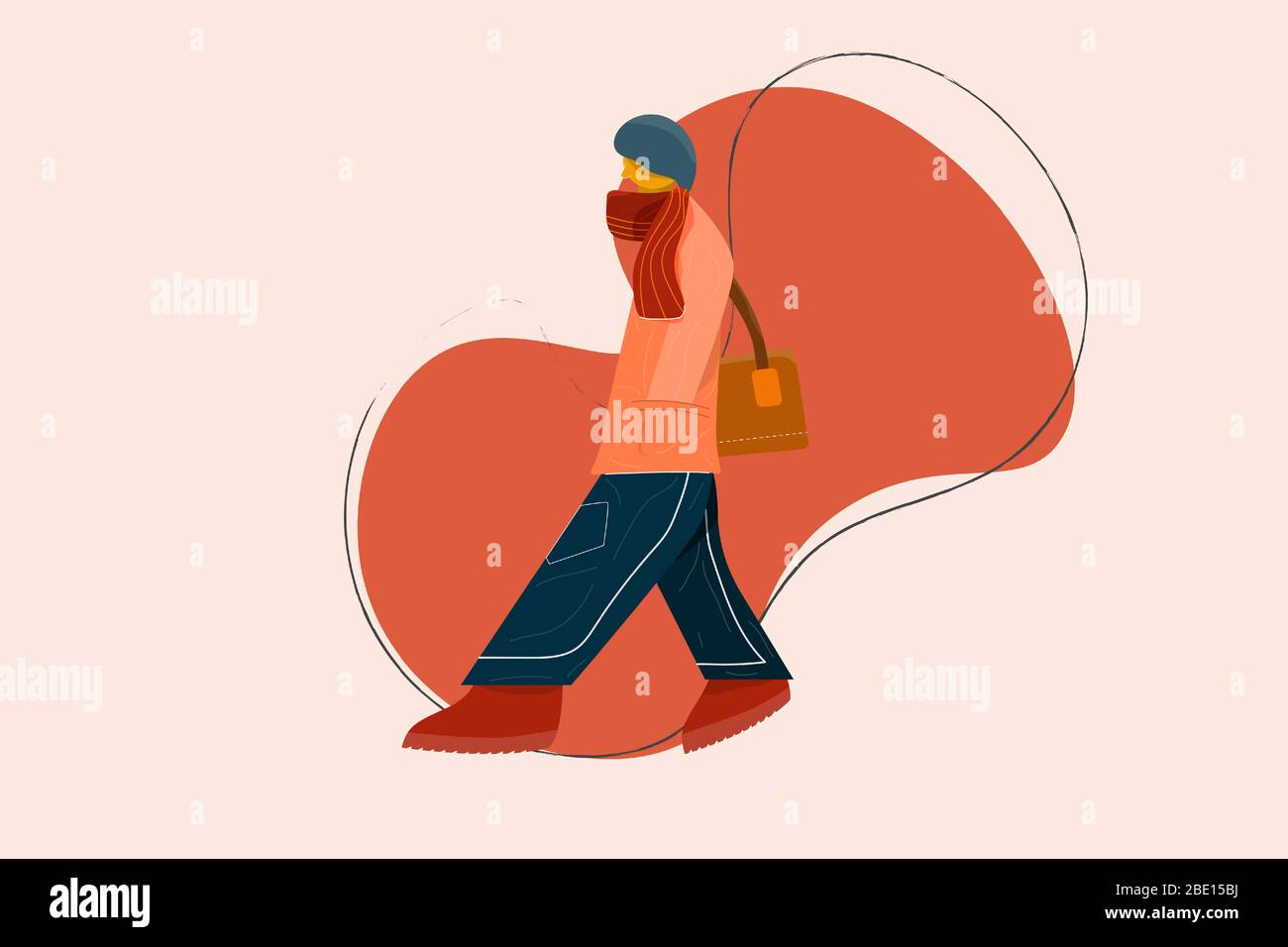 Teenager boy in winter Stock Vector Images - Alamy