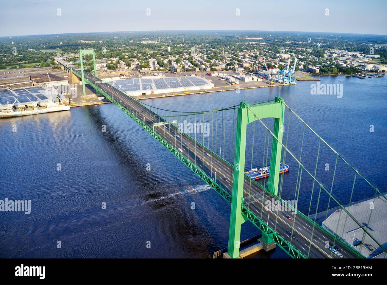 Aerial View of Walt Whitman Bridge Philadelphia PA Stock Photo - Alamy