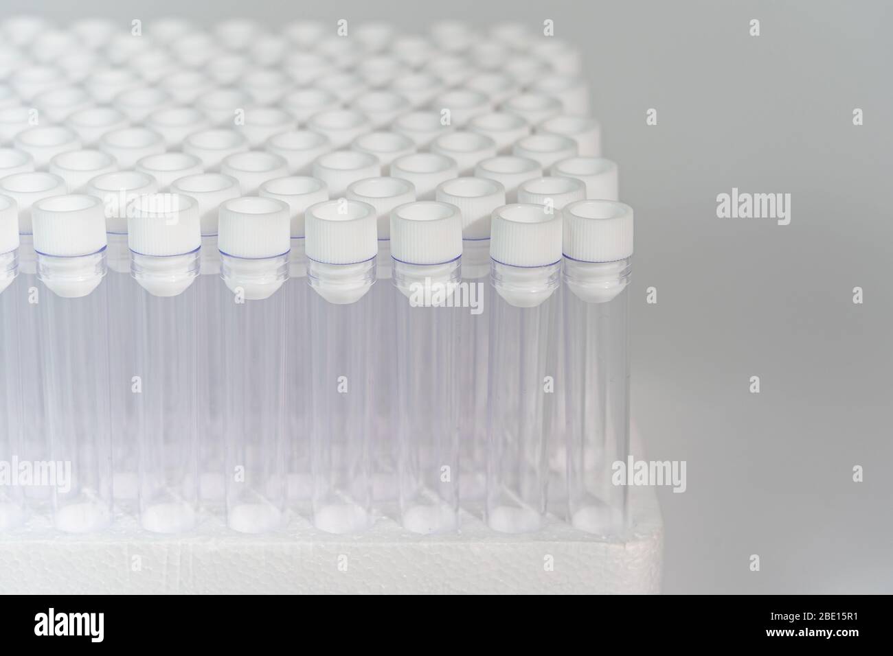 Group of new vacuum venipuncture blood test tubes in laboratory Stock ...