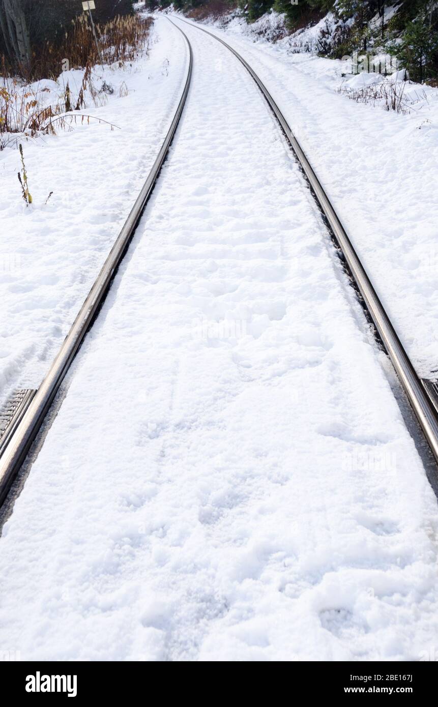 Railroad snow hi-res stock photography and images - Alamy