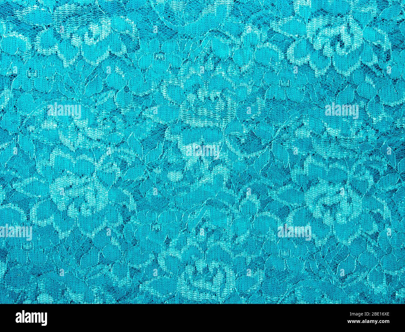 Blue lace fabric texture Stock Photo - Alamy