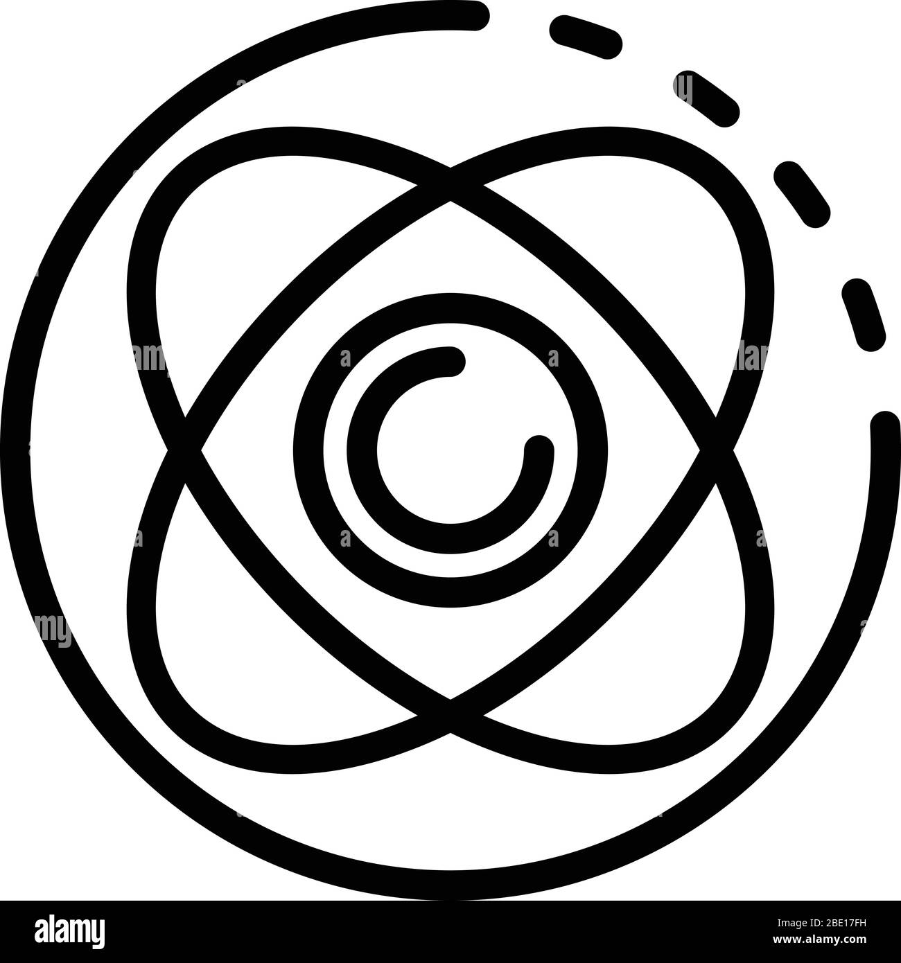 Atom in a circle icon, outline style Stock Vector Image & Art - Alamy