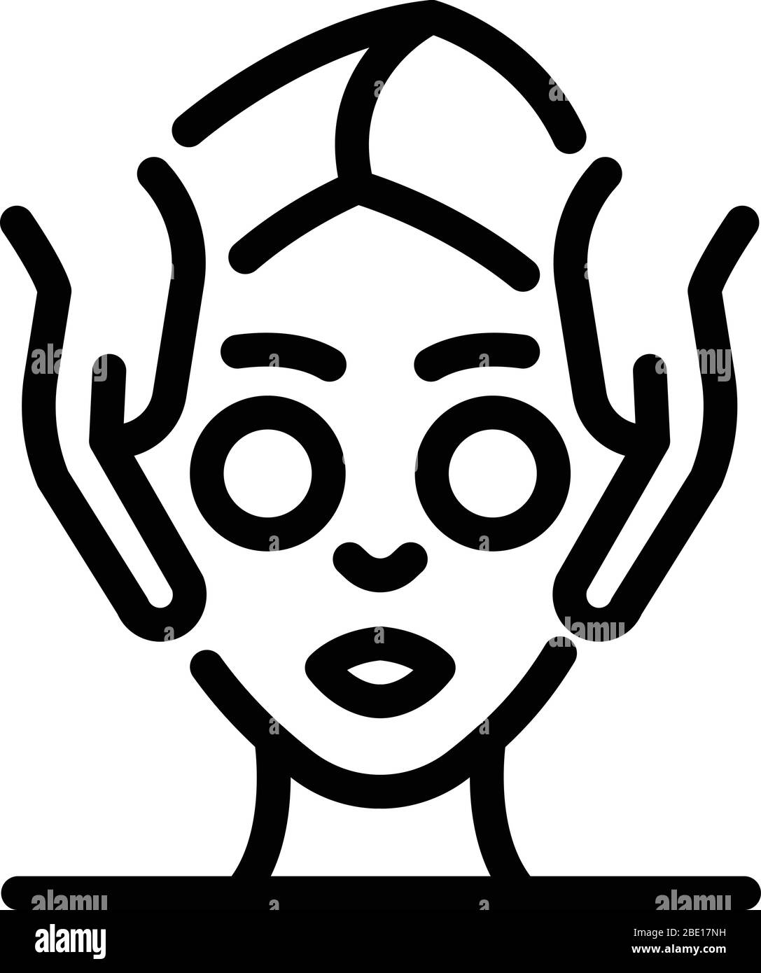 Face Massage Icon Outline Style Stock Vector Image And Art Alamy