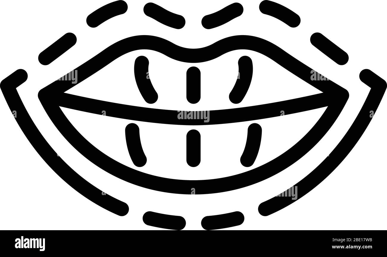 Lip augmentation icon, outline style Stock Vector Image & Art - Alamy