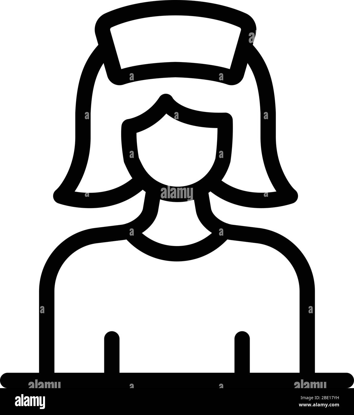 Nurse icon, outline style Stock Vector Image & Art - Alamy