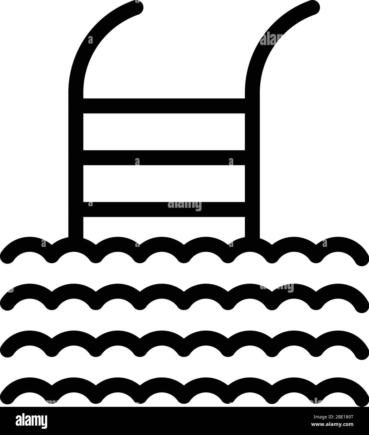 Pool ladder icon, outline style Stock Vector Image & Art - Alamy