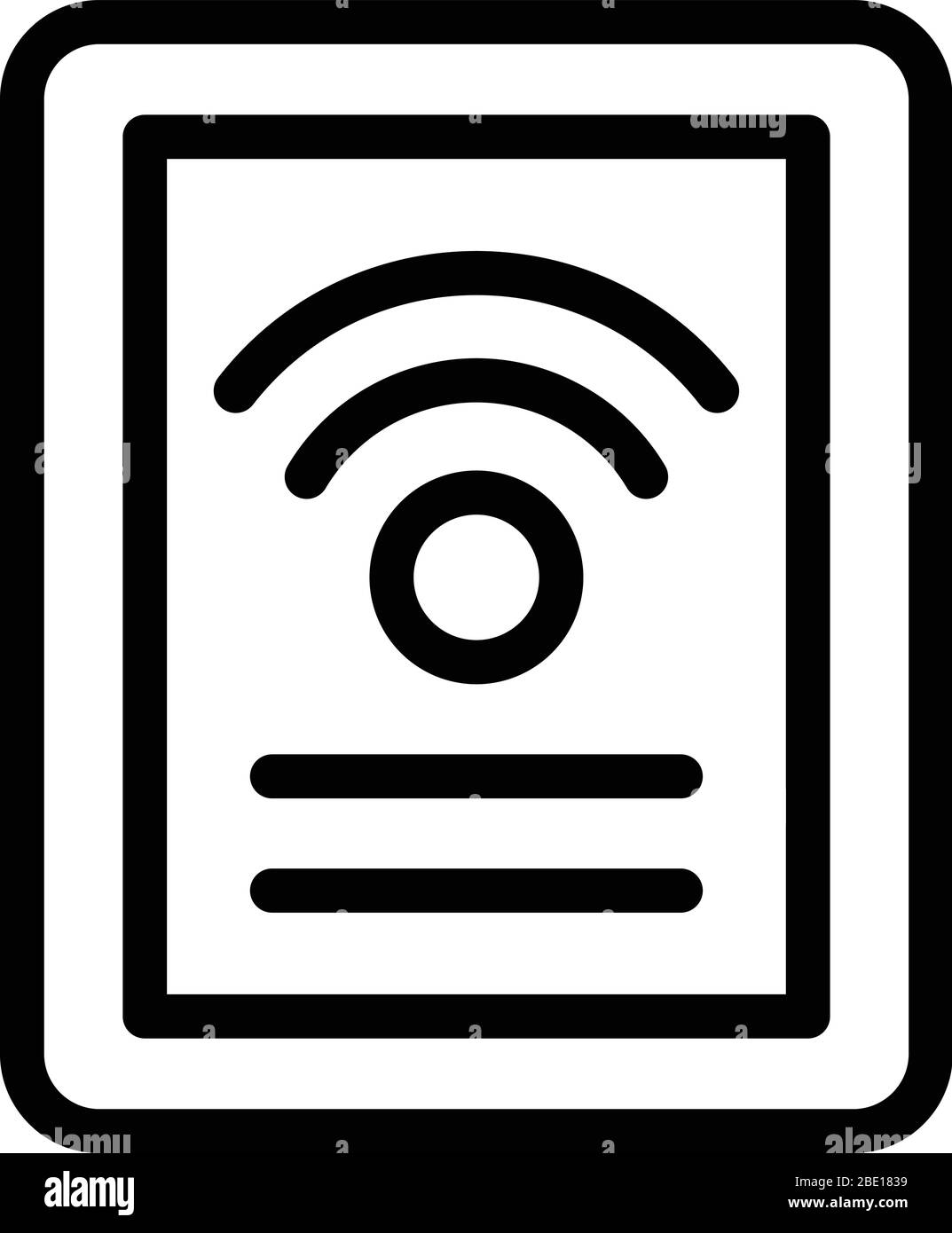 Wireless network icon, outline style Stock Vector Image & Art - Alamy
