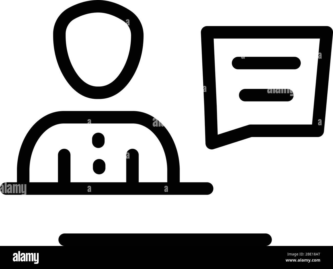 Hotel reception icon, outline style Stock Vector Image & Art - Alamy