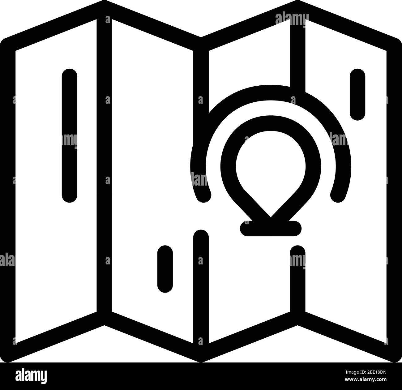 Tourist map icon, outline style Stock Vector Image & Art - Alamy