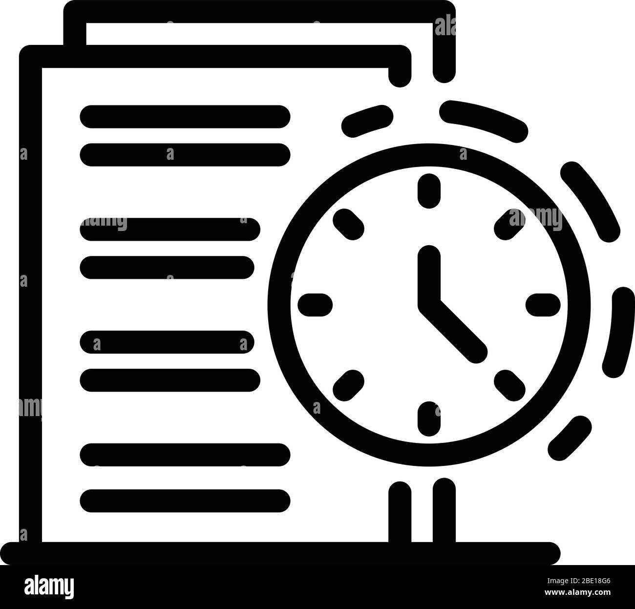 Full time graphic icon, outline style Stock Vector Image & Art - Alamy