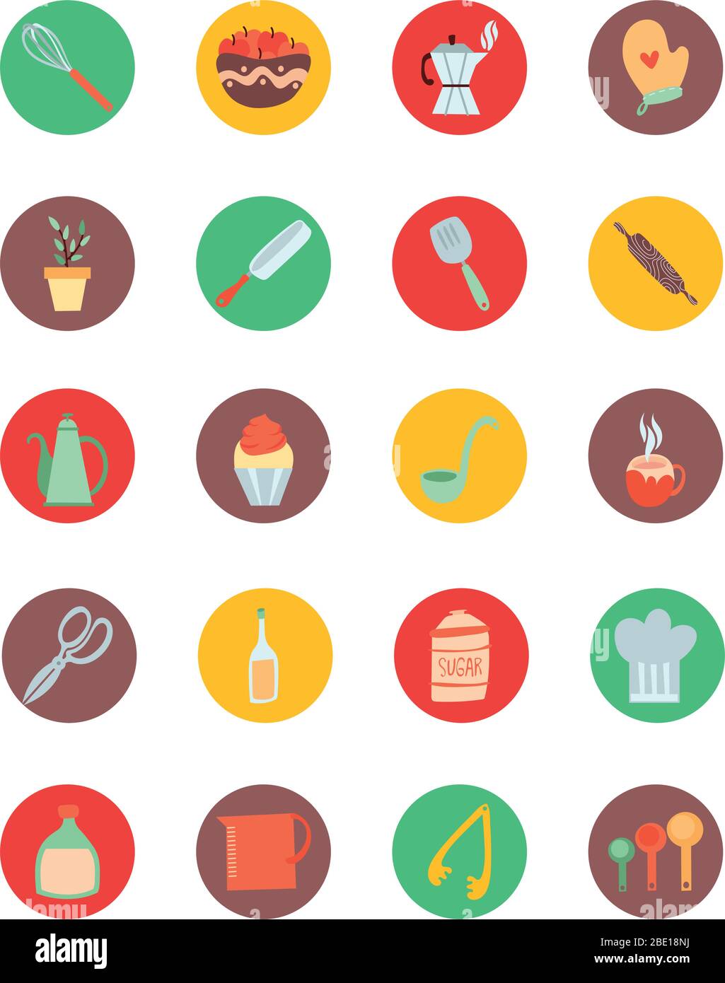 bundle of kitchen and cook icons Stock Vector Image & Art - Alamy