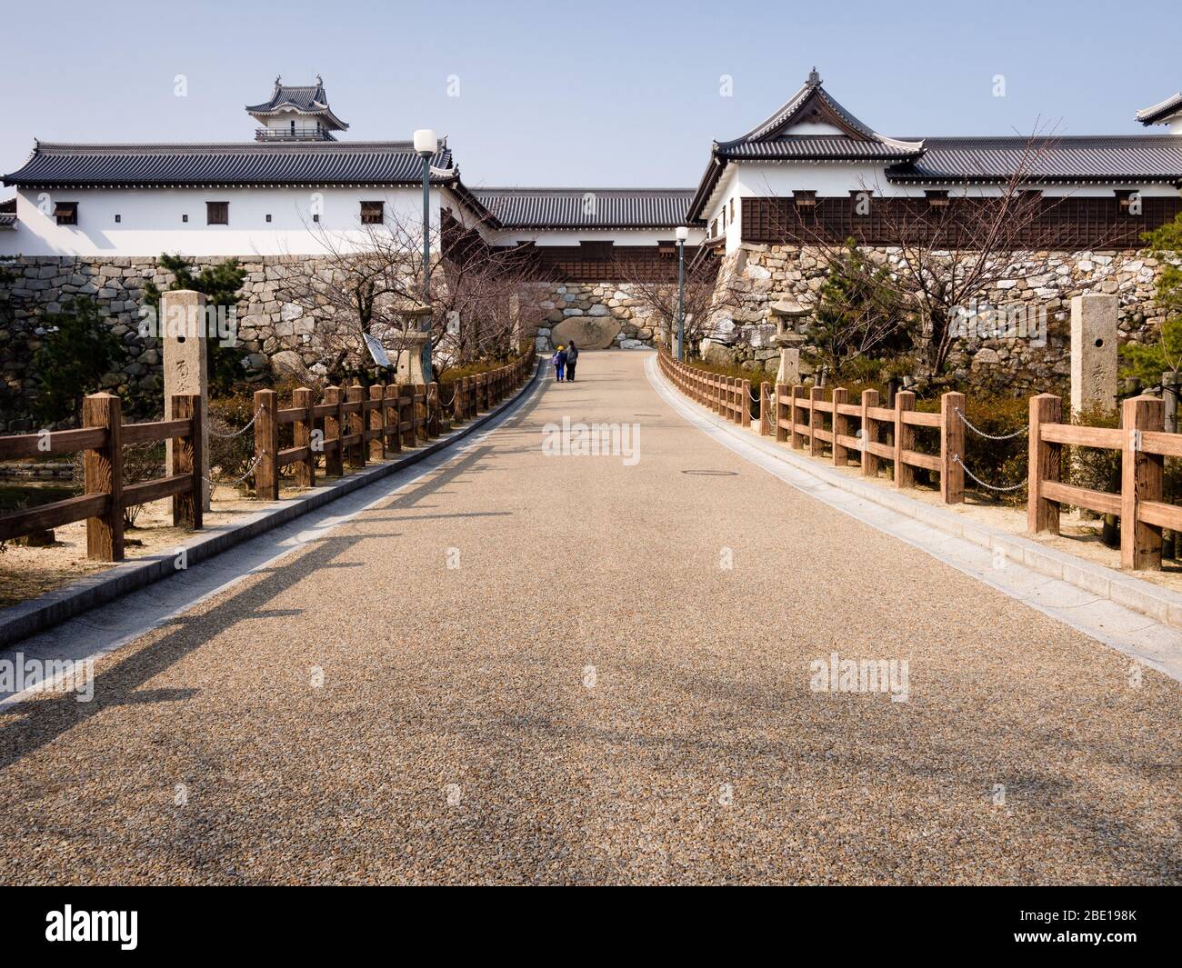Entrance to traditional Japanese samurai castle in Imabari, Ehime ...