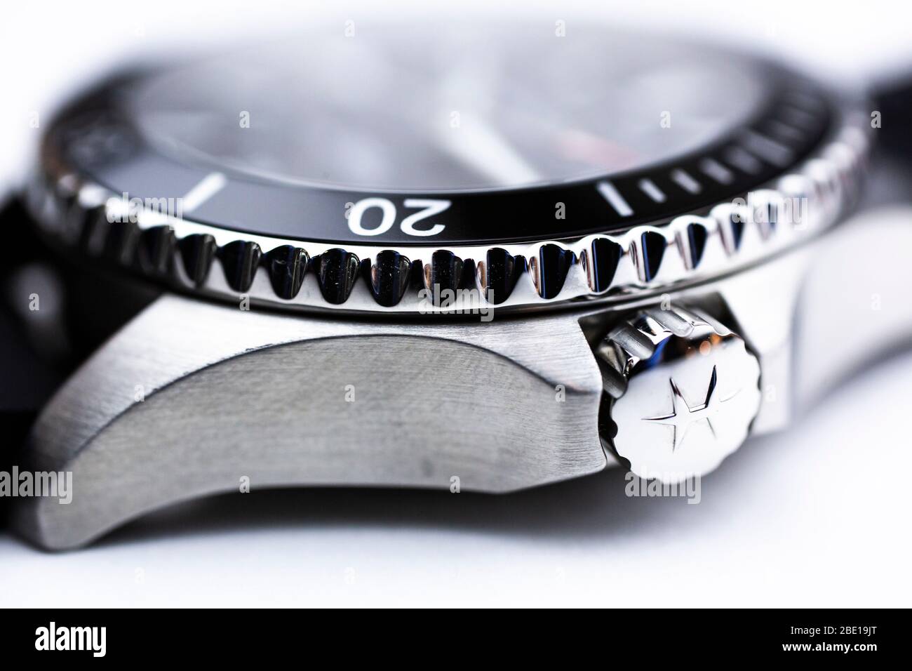 Biel, Switzerland 31.03.2020 - The close up of Hamilton man watch ...