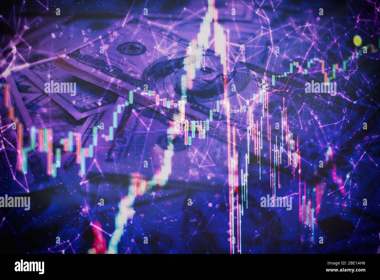 Abstract background with graph chart finance. Business concept Stock ...