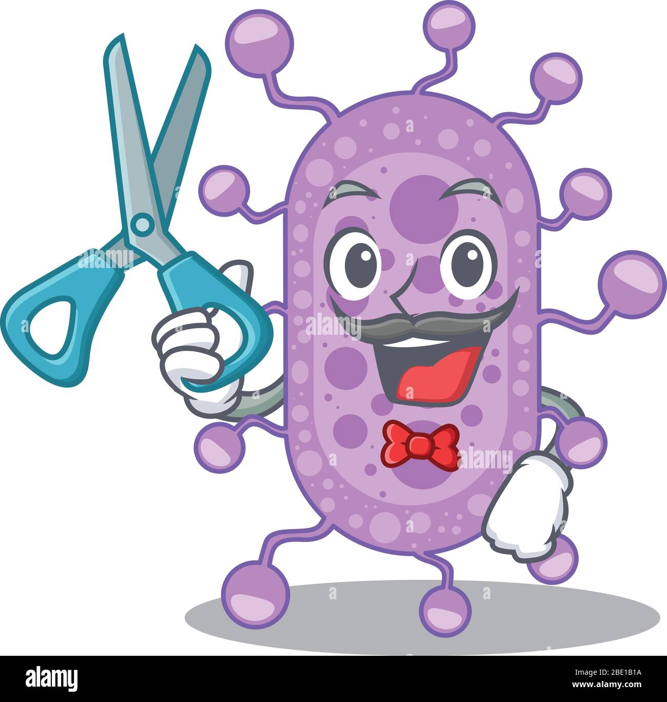 Sporty mycobacterium cartoon character design with barber Stock Vector ...