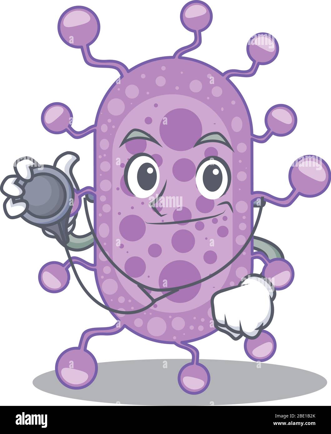 Mycobacterium in doctor cartoon character with tools Stock Vector Image ...