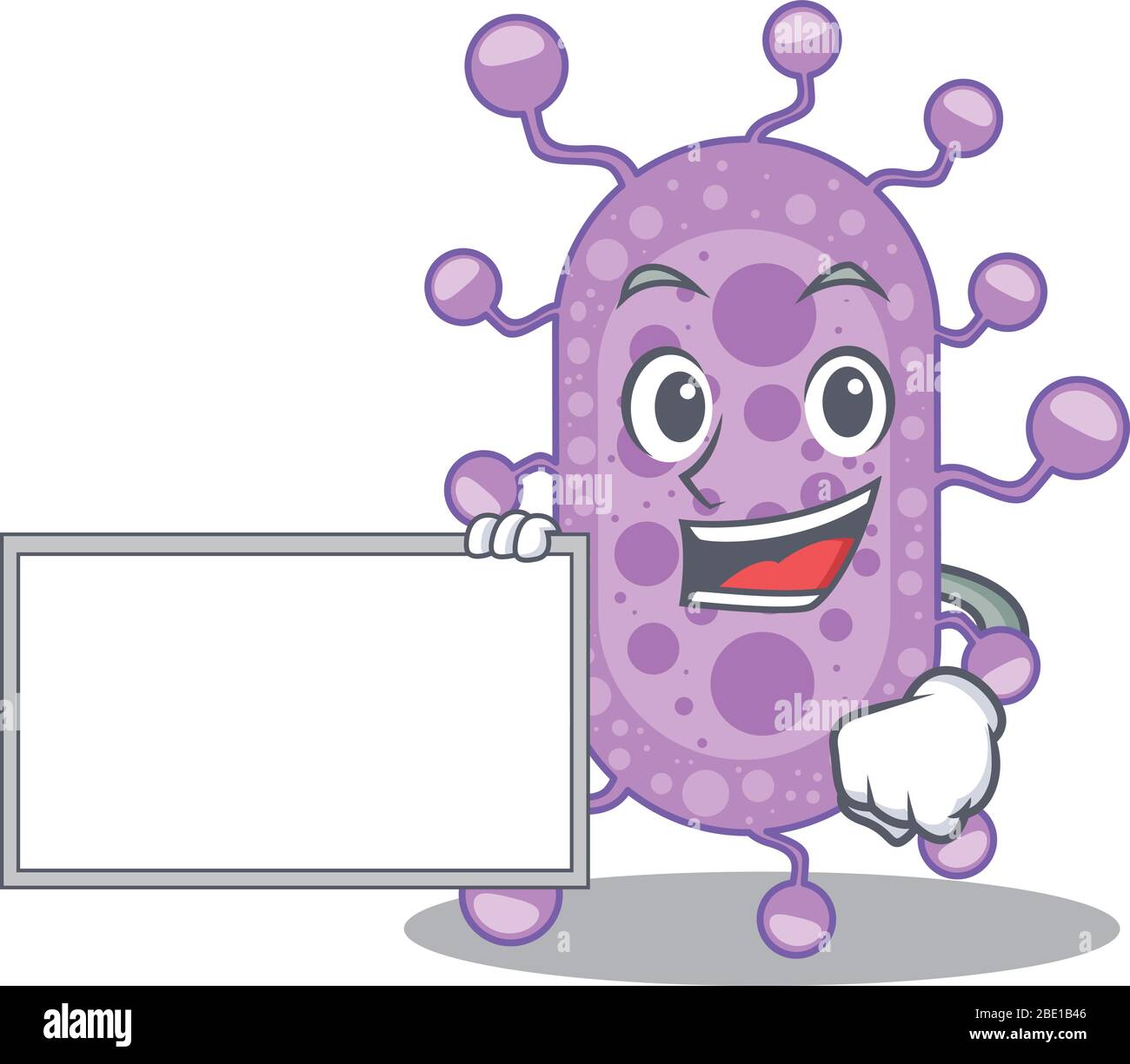 Mycobacterium cartoon character design style with board Stock Vector ...