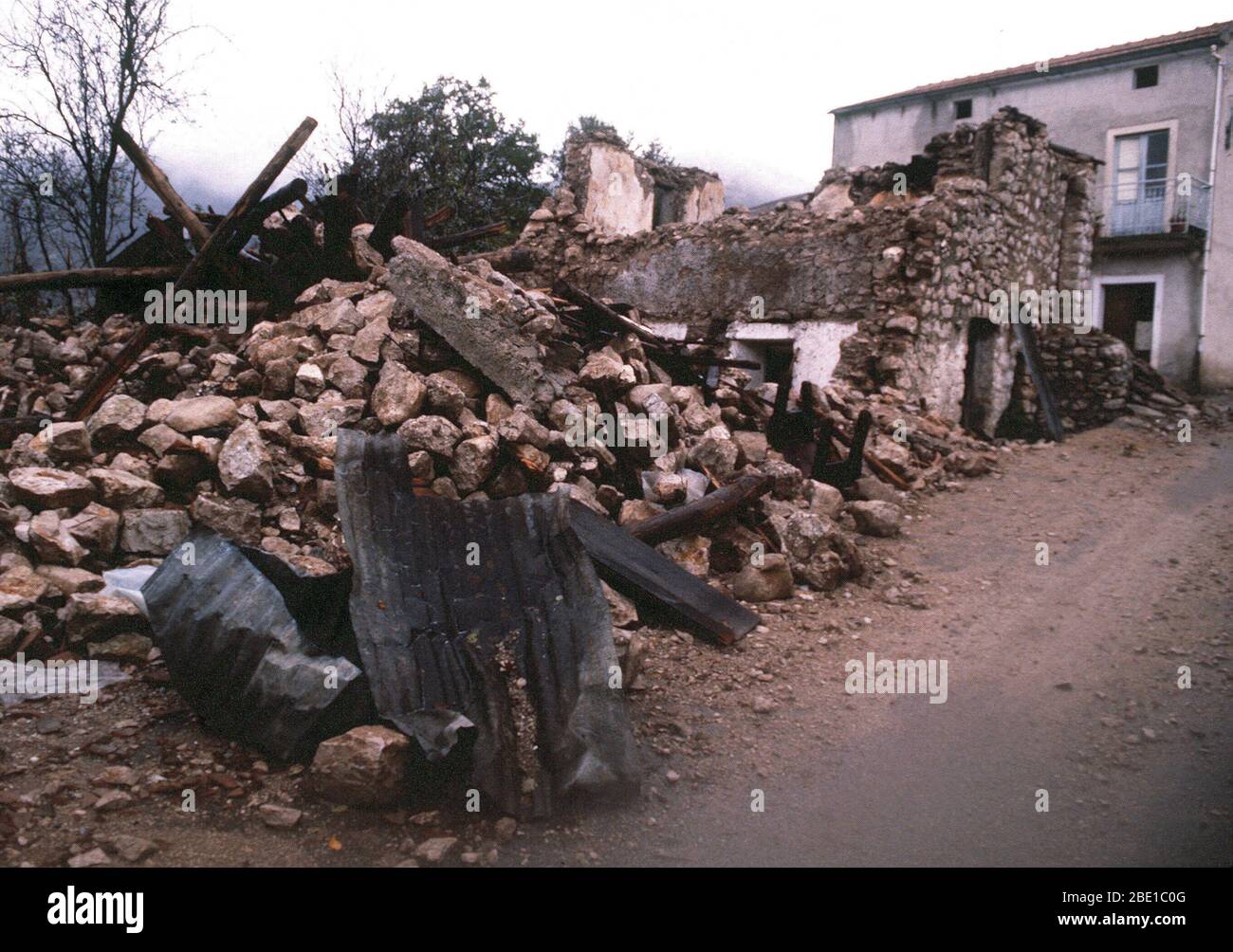 A view of damage caused by a major earthquake Stock Photo - Alamy