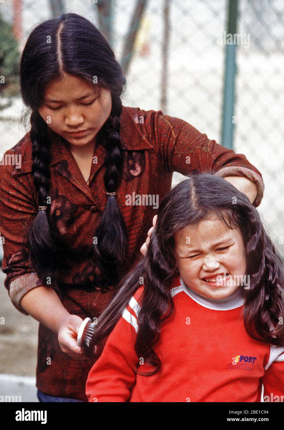 Children brush each other's hair at St. Vincents Home for Amerasian ...