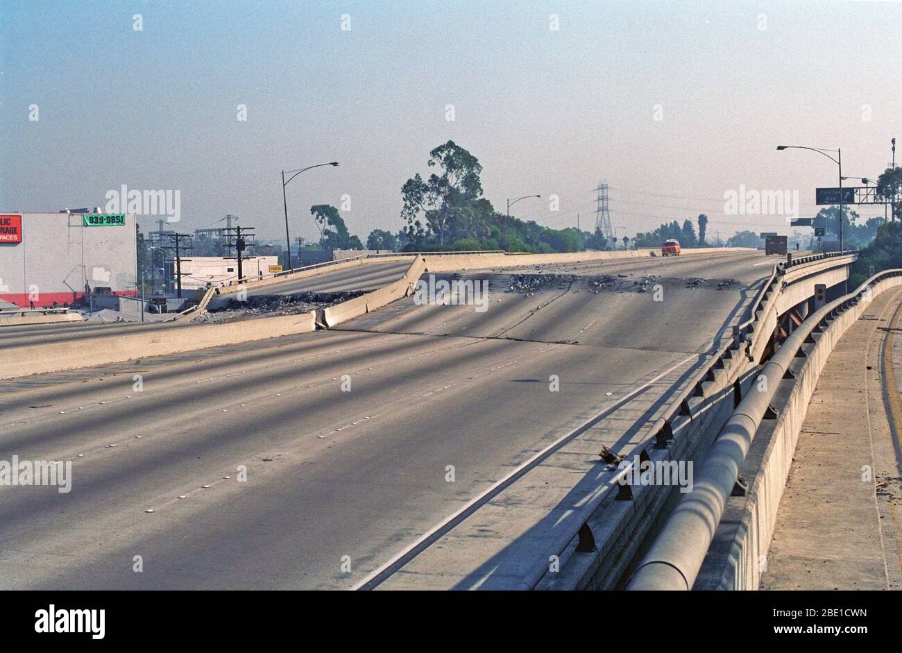 Freeway damage after Northridge earthquake in 1994 Stock Photo - Alamy
