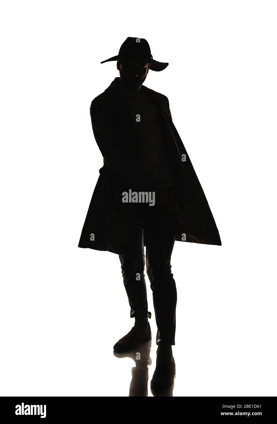 Body shot of an attractive male model posing in modern studio Stock ...