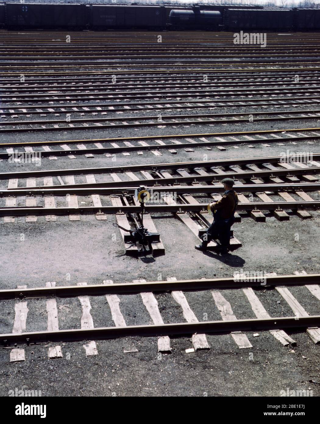 Railroad switchman 1940s hi-res stock photography and images - Alamy