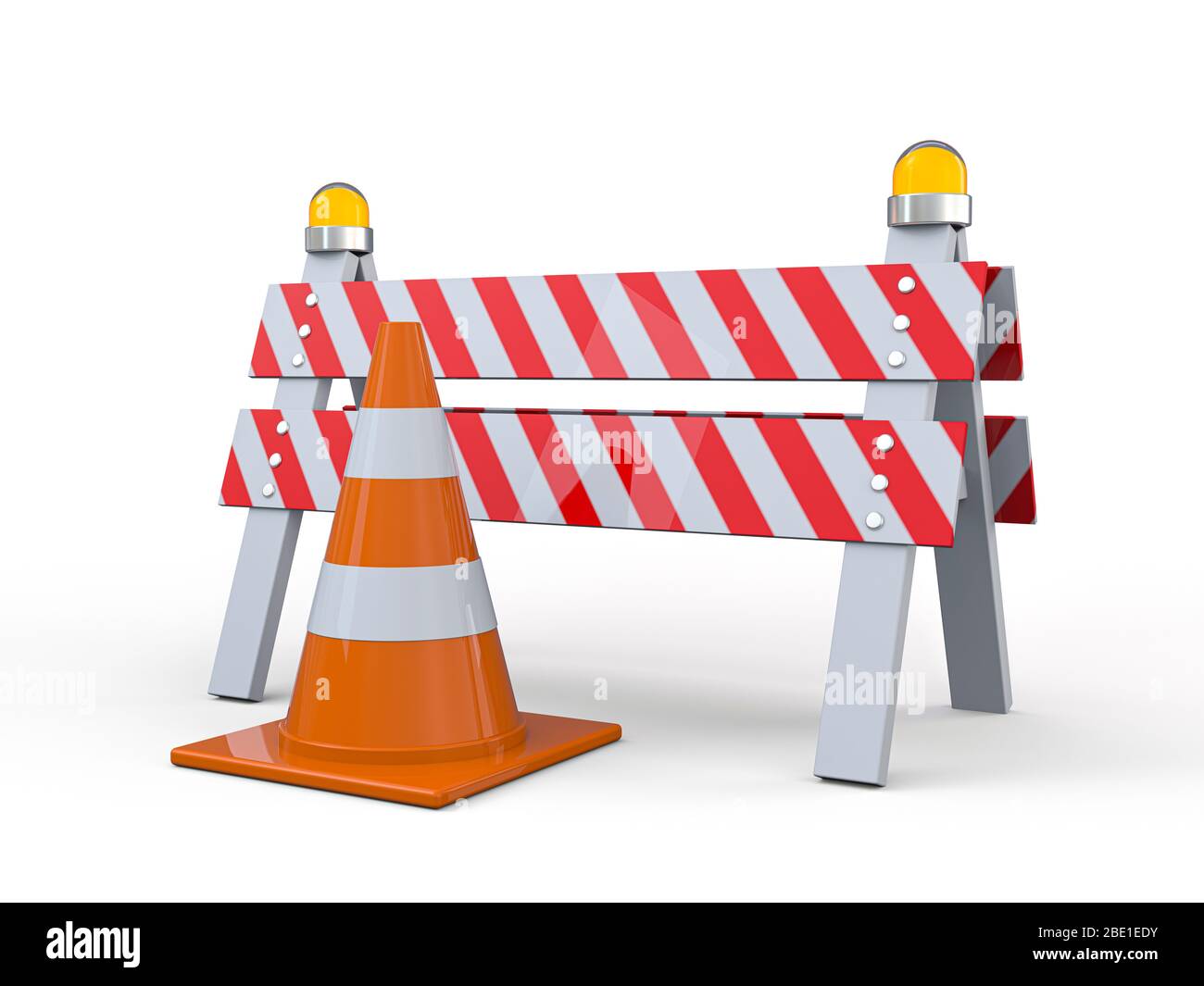 Work zone hazard Cut Out Stock Images & Pictures - Alamy
