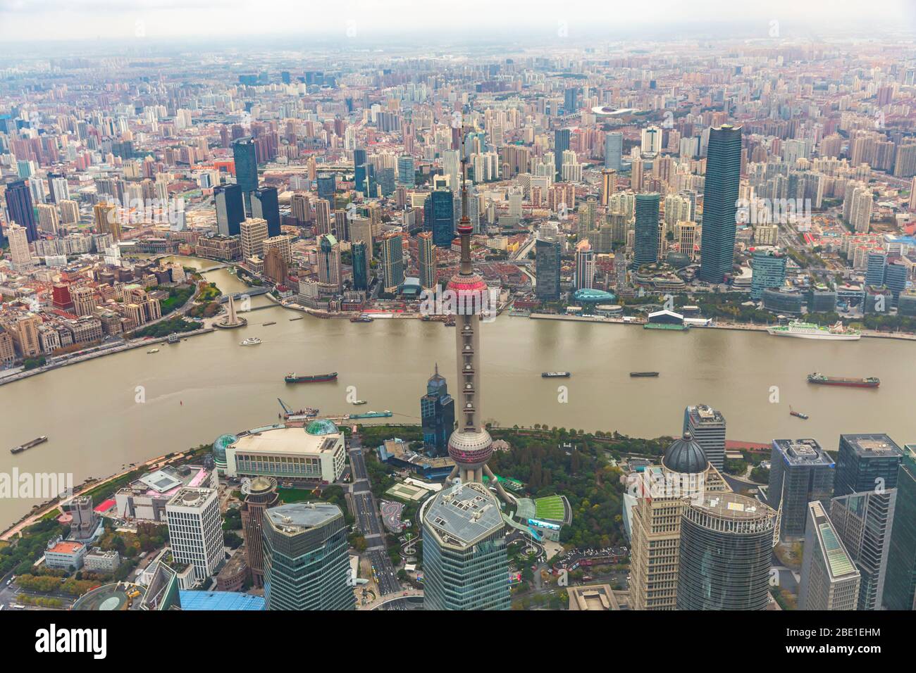 Aerial view of Shanghai Cityscape , China Stock Photo - Alamy