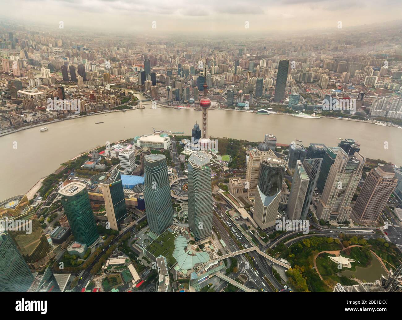Aerial view of Shanghai Cityscape , China Stock Photo - Alamy