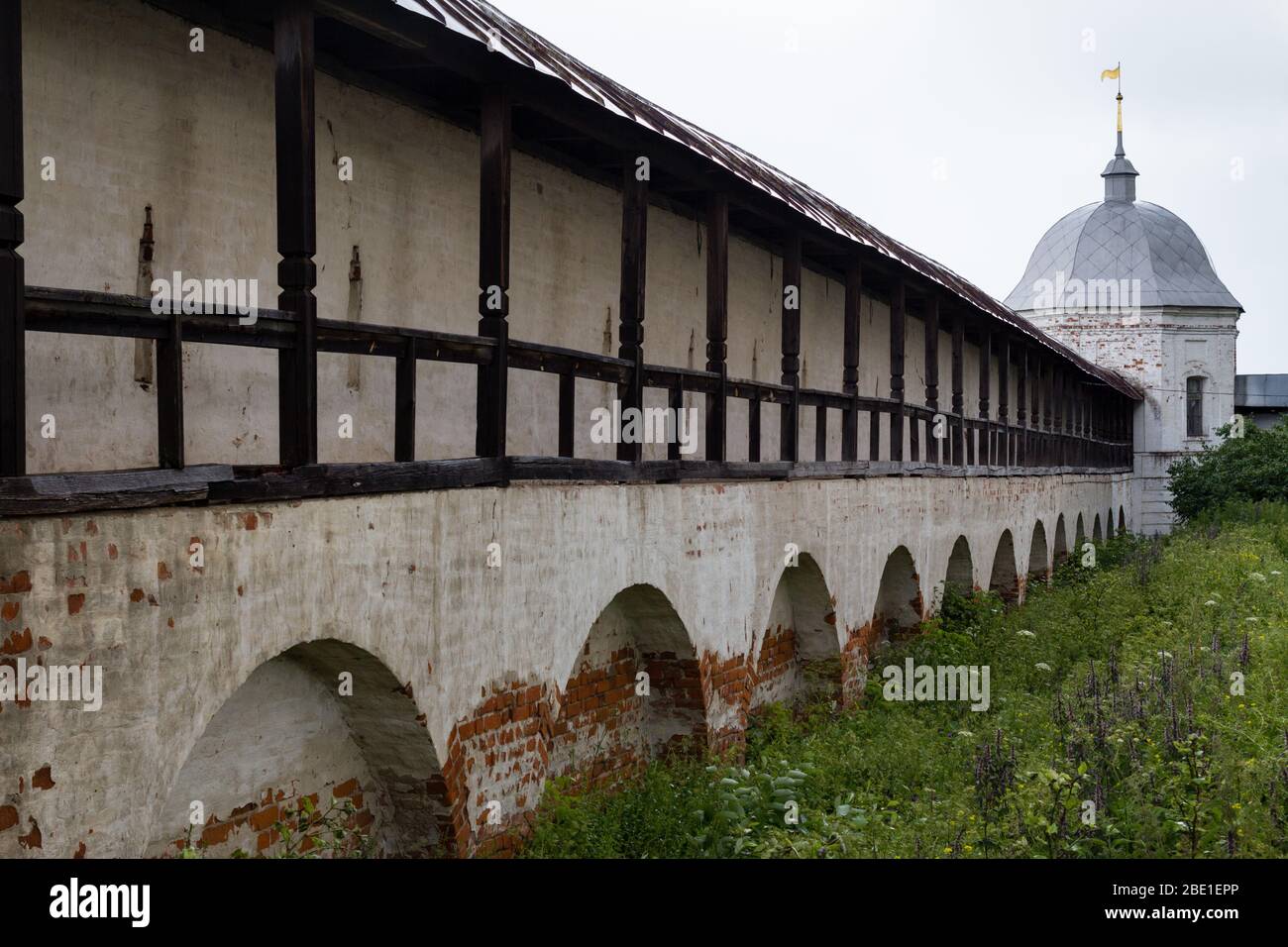 Walkway inside the monastery wall Stock Photo - Alamy