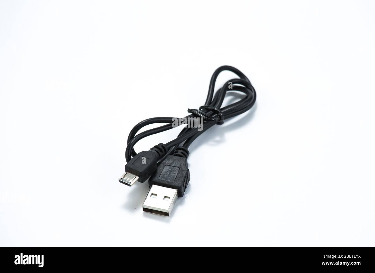 USB cable normal and micro isolated on white Stock Photo - Alamy
