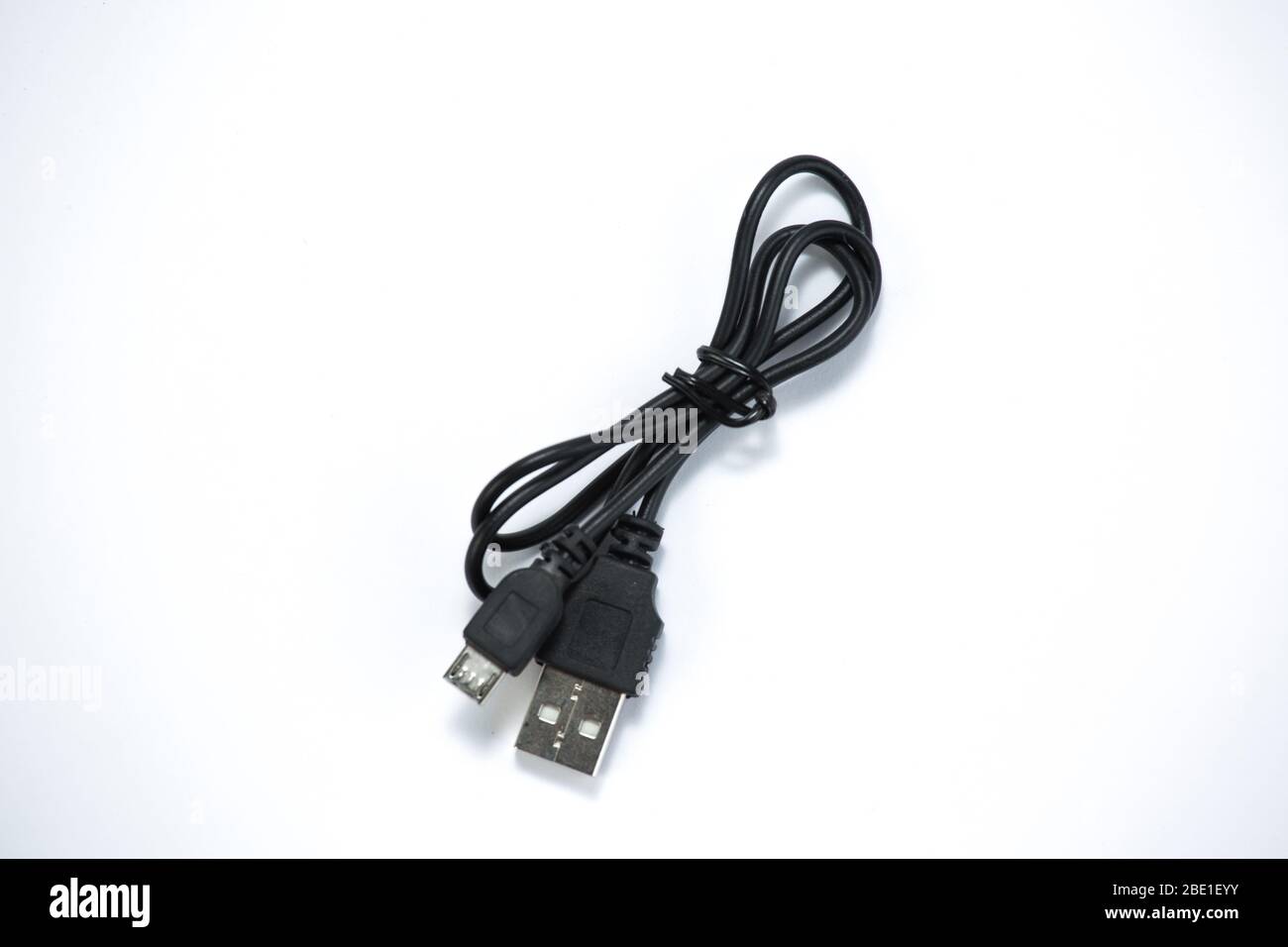 USB cable normal and micro isolated on white Stock Photo - Alamy