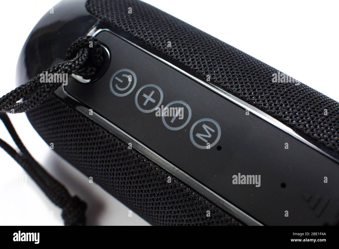 Portable Wireless Speaker Isolated on White Background. Black Sound ...