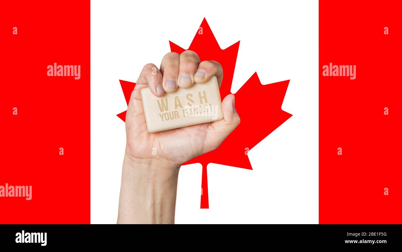 Canadian man holding canadian flag hi-res stock photography and images ...