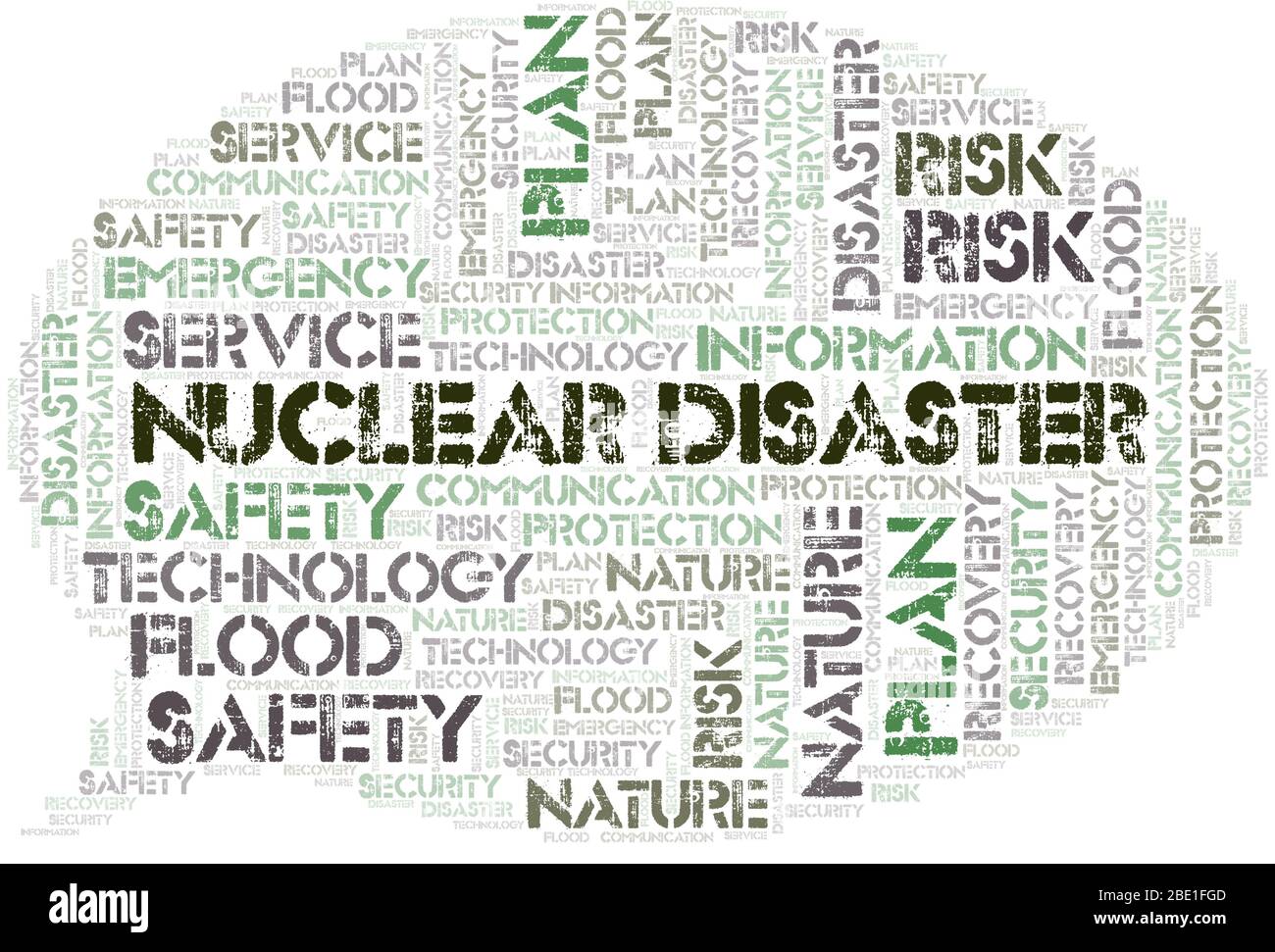 Nuclear Disaster typography word cloud. Wordcloud collage made with the ...