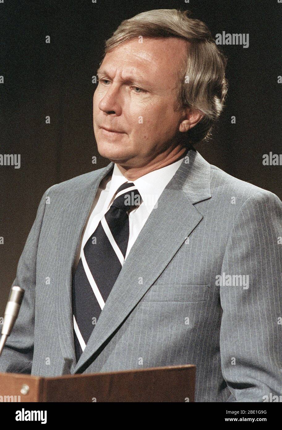 1981 - Under Secretary of Air Force Edward C. Aldridge takes a moment ...