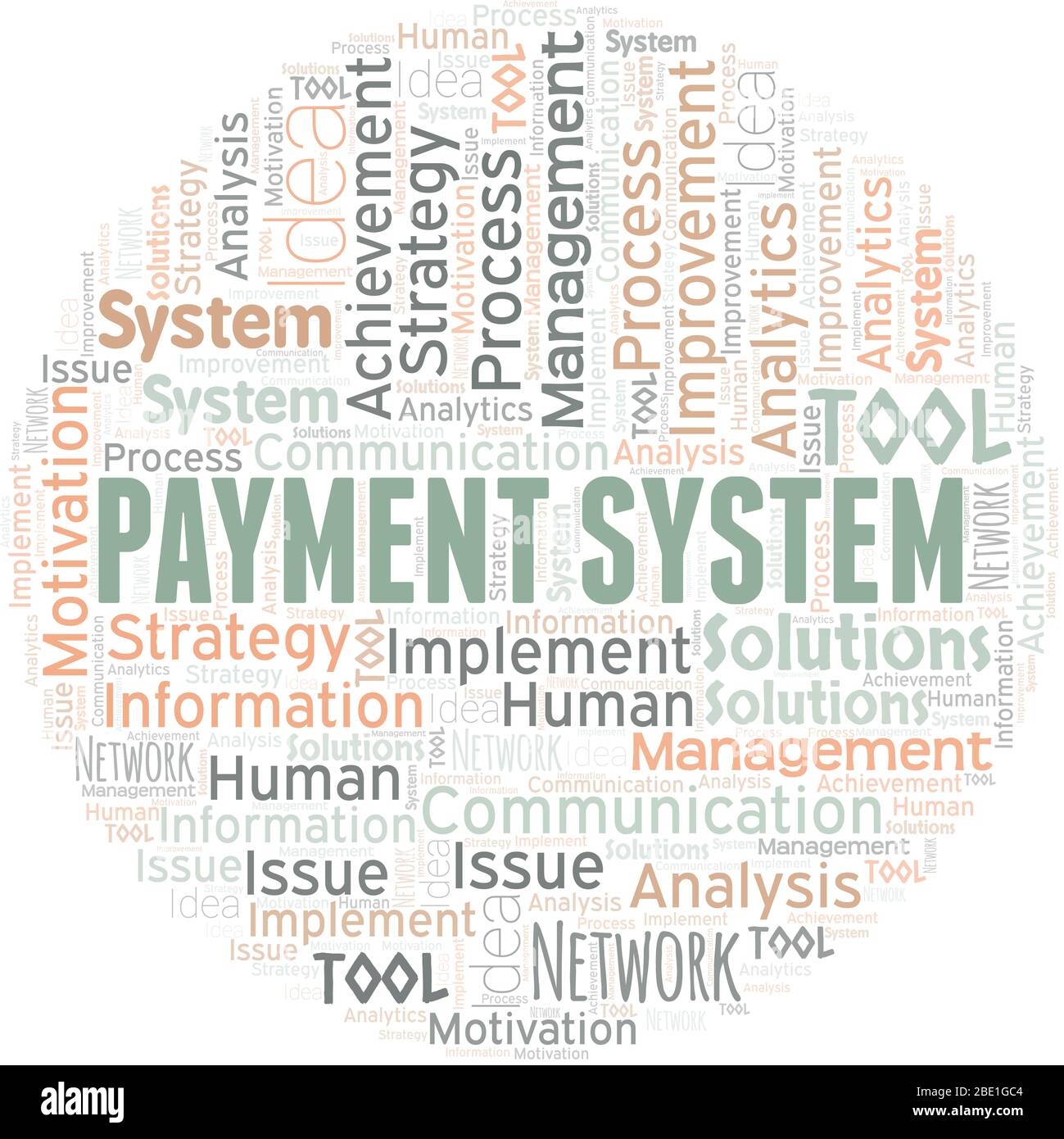 Payment System typography vector word cloud. Wordcloud collage made ...