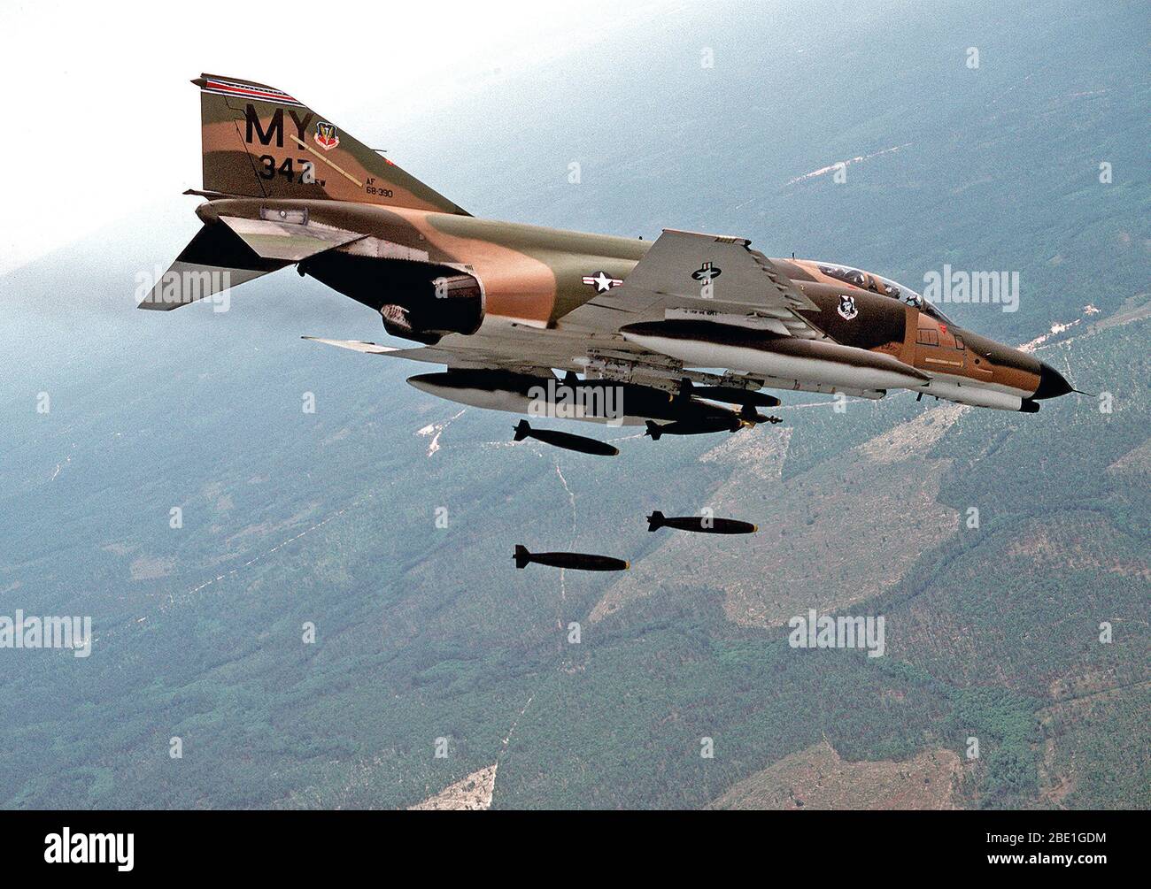 1980 - An air-to-air right side view of an F-4E Phantom II aircraft ...