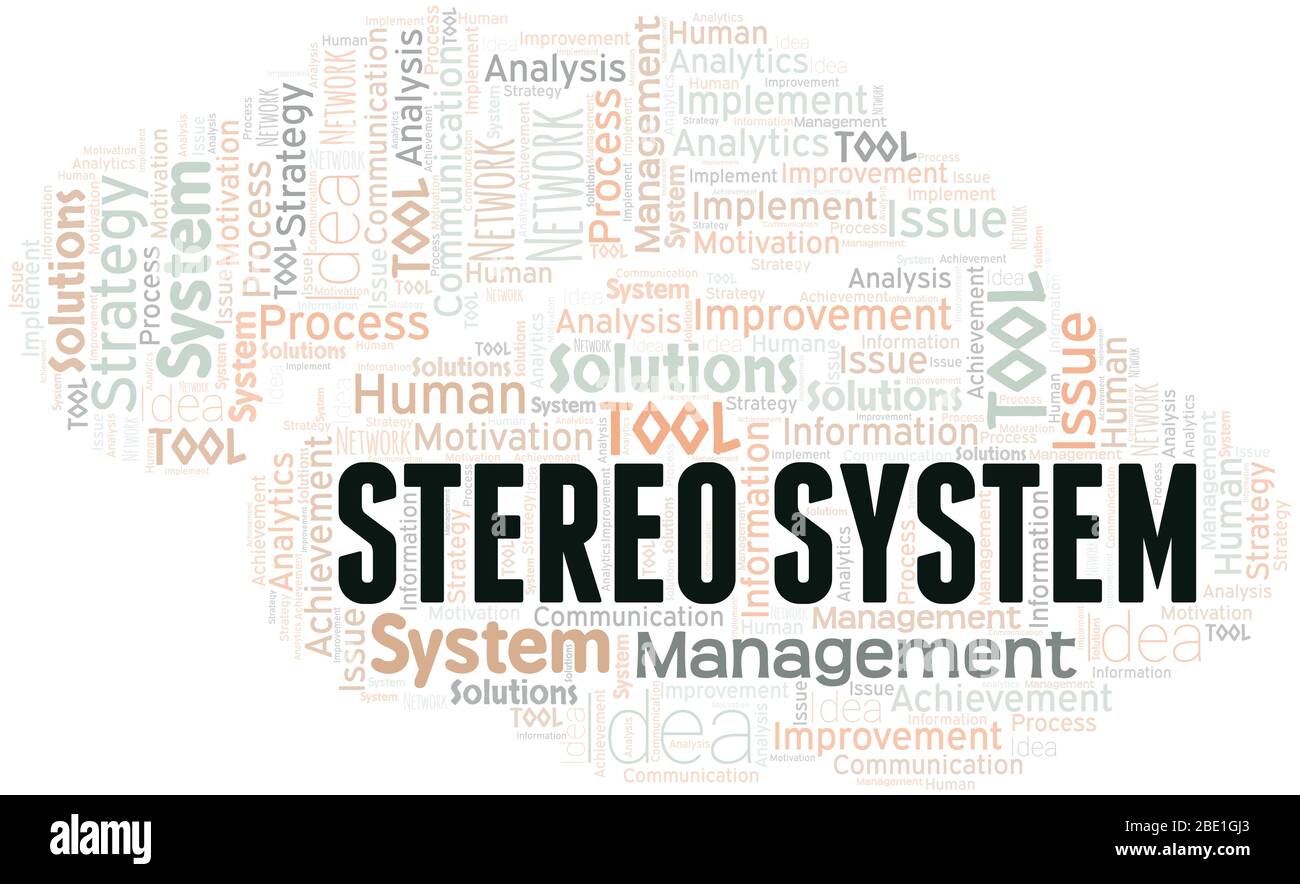 Stereo System typography vector word cloud. Wordcloud collage made with ...
