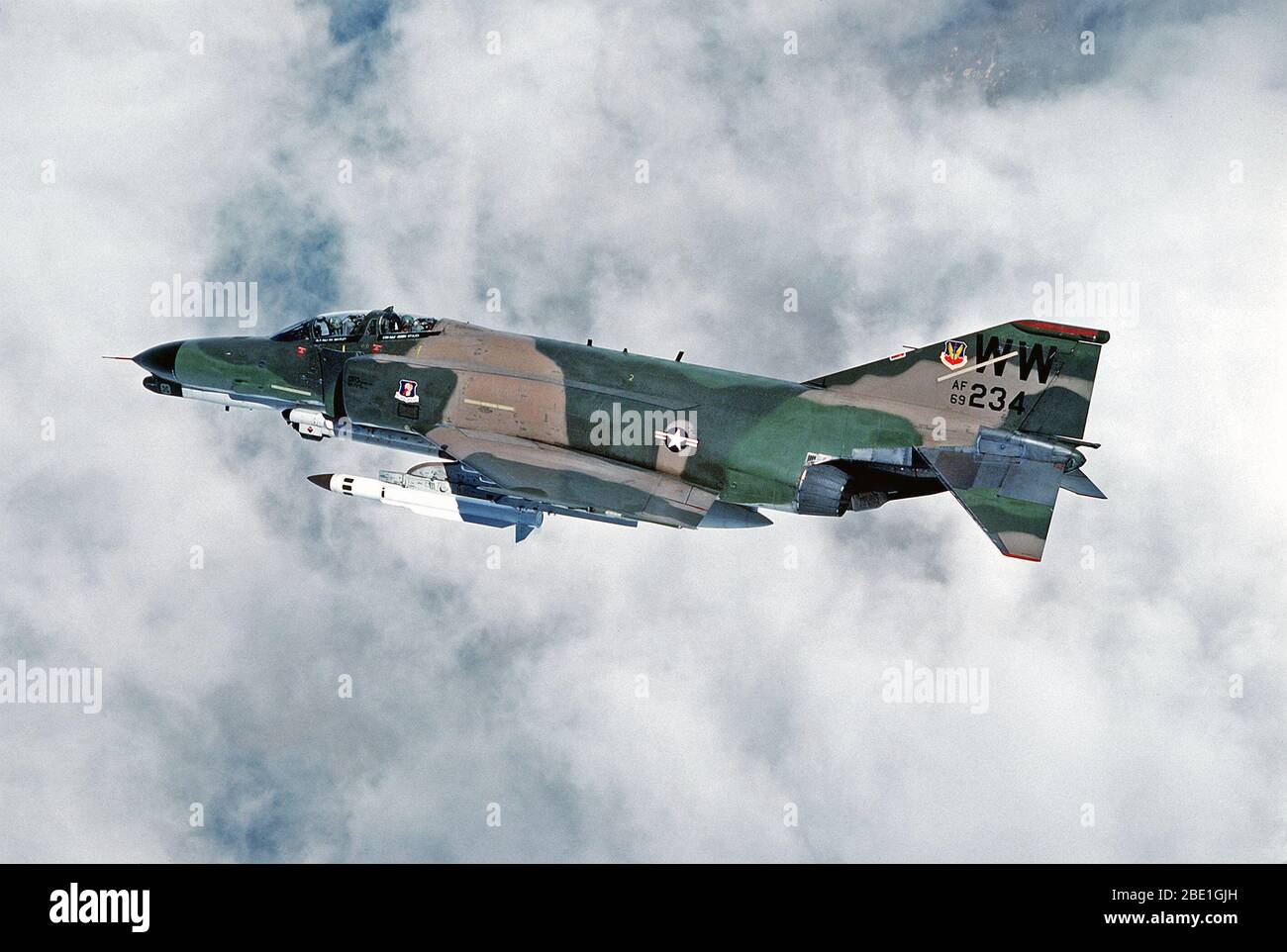 1981 - An air-to-air left side view of an F-45G Phantom II aircraft ...