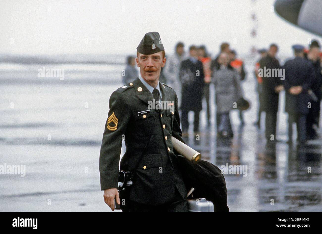 1981 - Former American hostage Army SFC Donald Hohman arrives at the ...